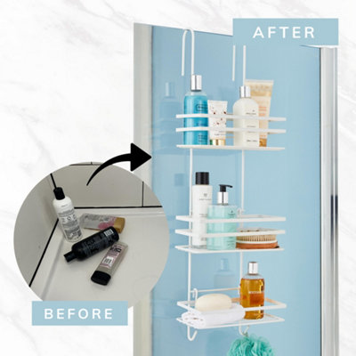 House of Home - Durable Hanging Shower Caddy - 3-Tier Over Door Shower ...