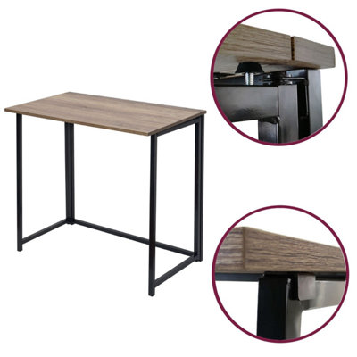 House of Home Folding Computer Desk Wooden Foldable Work Table Laptop ...