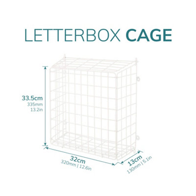 House of Home White Letter Catcher, Letterbox Mail Basket Front Door ...