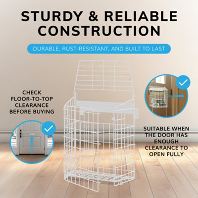 House of Home White Letterbox Cage No Screws Needed Door Mail Box Post ...