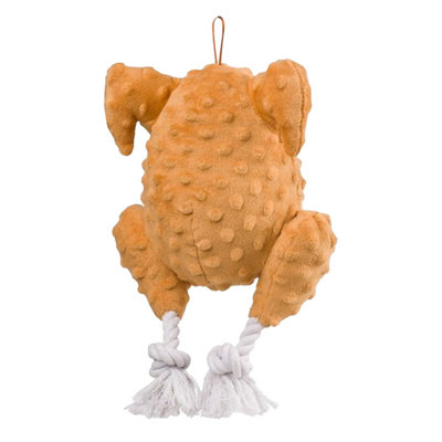 House Of Paws Roast Turkey Christmas Rope Dog Toy Brown/White (One Size)
