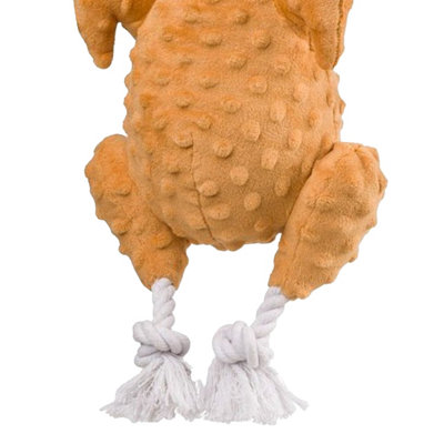 House Of Paws Roast Turkey Christmas Rope Dog Toy Brown/White (One Size)