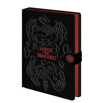 House Of The Dragon Loose The Dragons A5 Notebook Black/Red (21cm x ...