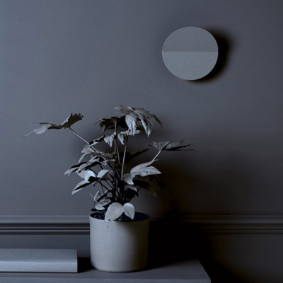 houseof Metal Round Diffuser Wall Light Uplighter - Charcoal Grey Black