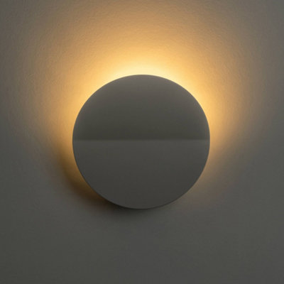 houseof Metal Round Diffuser Wall Light Uplighter - Off White Sand / Cream