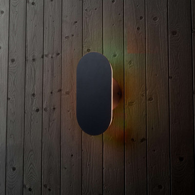 houseof Outdoor Metal Mini Diffuser Wall or Fence Light - Charcoal Grey ...