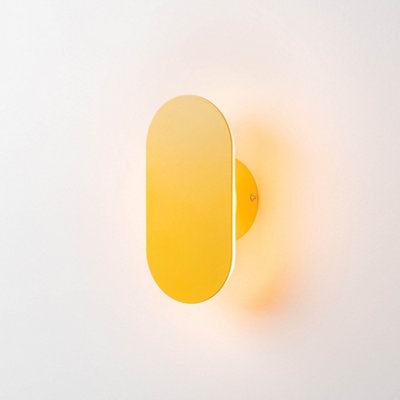 houseof Outdoor Metal Mini Diffuser Wall or Fence Light - Yolk Yellow