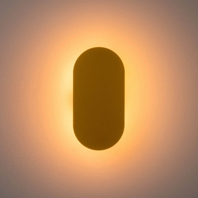 houseof Outdoor Metal Mini Diffuser Wall or Fence Light - Yolk Yellow