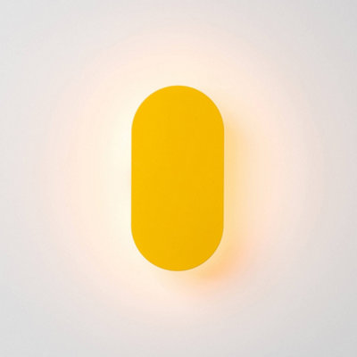 houseof Outdoor Metal Mini Diffuser Wall or Fence Light - Yolk Yellow