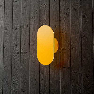 houseof Outdoor Metal Mini Diffuser Wall or Fence Light - Yolk Yellow