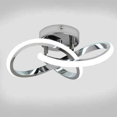 Houzee Ceiling Lamp Small Elegant Unique Silver Light Fixture for Aisle ...