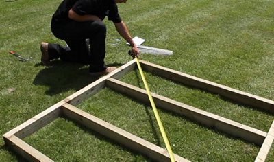 How to build a shed base at B&Q