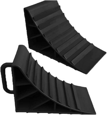 Howsehold Wheel Chocks Pack of 2 for Cars, Caravans, Motorhomes | DIY ...