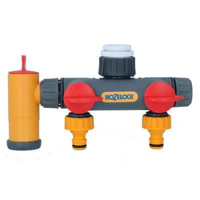 Hozelock 3 Way Tap Multi Hose Pipe Connector Watering Garden Yard ...