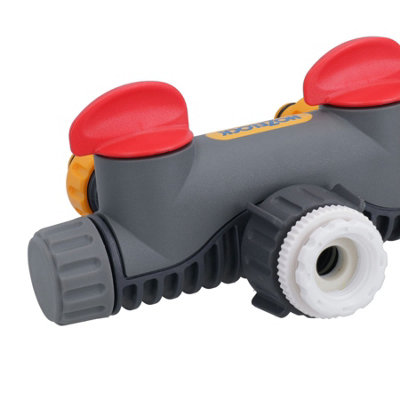 Hozelock 3 Way Tap Multi Hose Pipe Connector Watering Garden Yard ...