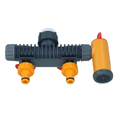 Hozelock 3 Way Tap Multi Hose Pipe Connector Watering Garden Yard ...