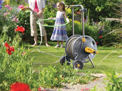 Hozelock - 60m Assembled Hose Cart - With 50m Hose & Fittings