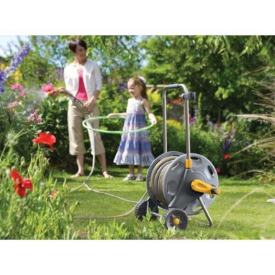 Hozelock - 60m Assembled Hose Cart - With 50m Hose & Fittings