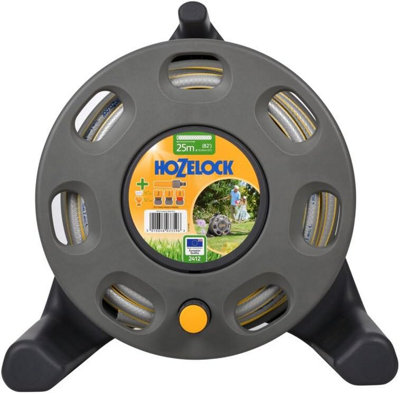 Hozelock Compact Hose Reel 25m Freestanding Garden Hose with Nozzle ...