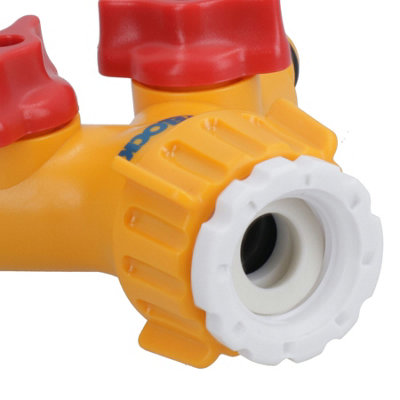 Hozelock Dual Tap Connector Adapter Garden Hose Pipe Watering Yard ...