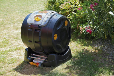 Hozelock Easymix 2 In 1 Tumbling Composter Rotating Plastic Bin Barrel ...