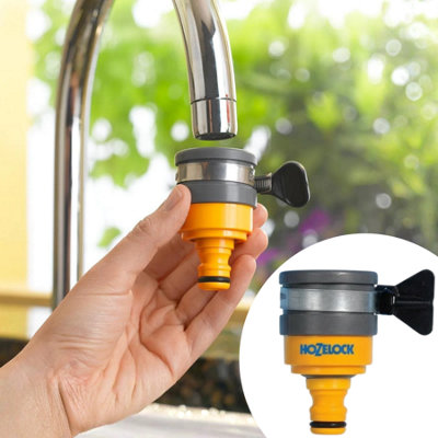 Hozelock Indoor Mixer Tap Connector 20mm to 24mm for Threadless Kitchen ...