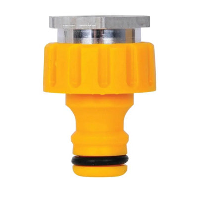 Hozelock Indoor Threaded Tap Connector Yellow (22mm) | DIY at B&Q