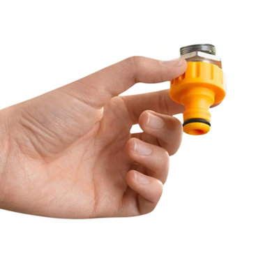 Hozelock Indoor Threaded Tap Connector Yellow (24mm)