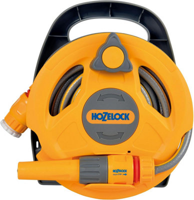 Hozelock Micro Reel 10m Compact Garden Hose Reel with Nozzle and Click ...