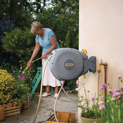 Hozelock - Mini Auto Reel - Wall Mounted Reel with 10m Hose