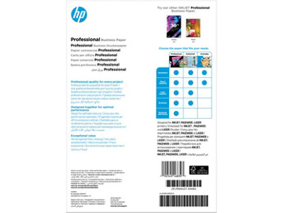 HP 3VK91A Inkjet and Laser Professional Glossy Business Paper, A4 ...