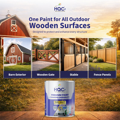 HQC Barn Paint - Long-lasting Barn, Shed, Fence And All Other Wood ...