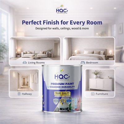 HQC Matt Emulsion Paint - Matt Finish for Interior Walls & Ceilings ...