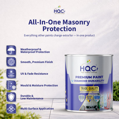 HQC SMOOTH MASONRY PAINT - WEATHERPROOF & LONG-LASTING PROTECTION FOR ...