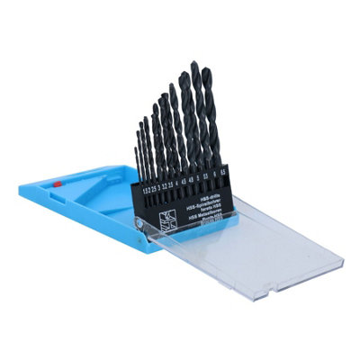 HSS Twist Drill Bit Set 13pc metric 1.5mm - 6.5mm Metal Wood Precision | DIY at B&Q