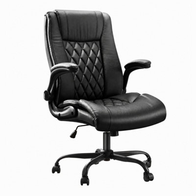 Huanuo Executive Office Chair Black PU Leather - Ergonomic High Back ...