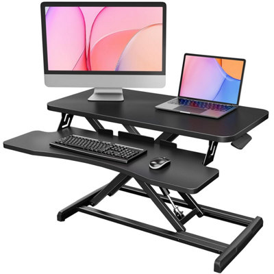 Huanuo Standing Desk Converter, 80 cm / 32 Height Adjustable Riser with ...
