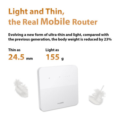 Huawei B320 Unlocked 4G/CAT 4 LTE Low Cost Mobile Wi-Fi Router