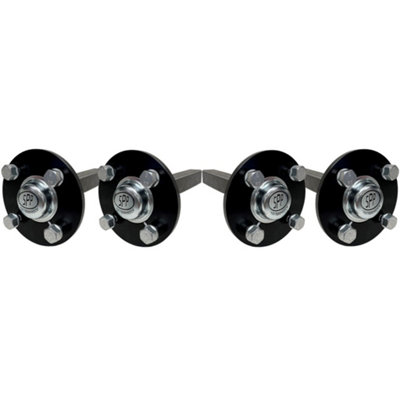 Hub & Stub Axles For Quad ATV Trailer 4 Stud 100mm PCD 35x35mm 1500kg ...