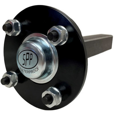 Hub & Stub Axles Quad & ATV Trailer 4 Stud 4 Inch PCD 35x35mm 1500kgs ...