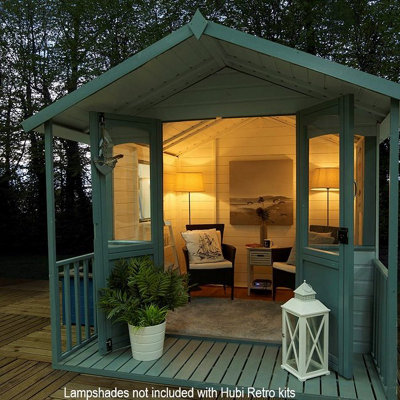 Hubi Retro 1 - solar light and power kit, 5W panel with warm lighting ...