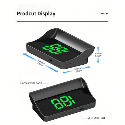 Hud Head Up Display Gps Speedometer Green
