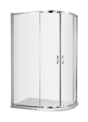 Hudson Reed Ella Offset Quadrant Shower Enclosure, Durable Sliding Glass Doors Shower Screen in ...
