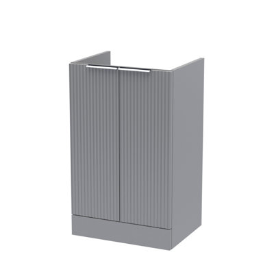Hudson Reed Fluted Floor Standing 2-Door Vanity Unit