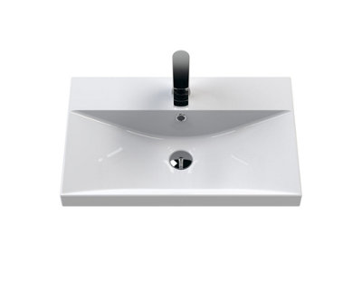 Hudson Reed Fluted Wall Hung 2-Drawer Vanity and Thin-Edge Basin ...