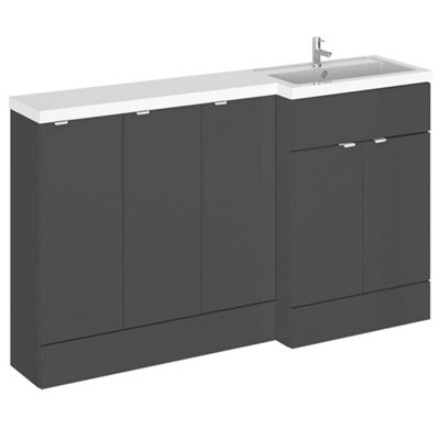 Hudson Reed Fusion 1500mm Freestanding Right-Hand Vanity Unit with ...
