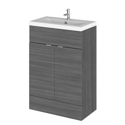 Hudson Reed Fusion Floor Standing 2 Door Vanity Unit & Ceramic Basin ...