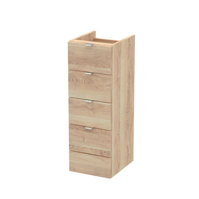 Hudson Reed Fusion Floor Standing 4 Soft Close Drawer Lined Vanity Unit ...