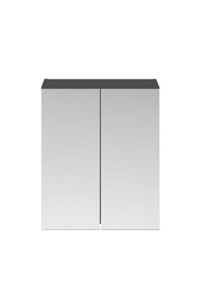 Hudson Reed Fusion Wall Hung Bathroom Mirror Cabinet with 50/50 Split ...