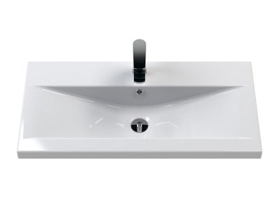 Hudson Reed Juno Wall Hung 1-Drawer Vanity and Mid-Edge 1 Tap Hole ...